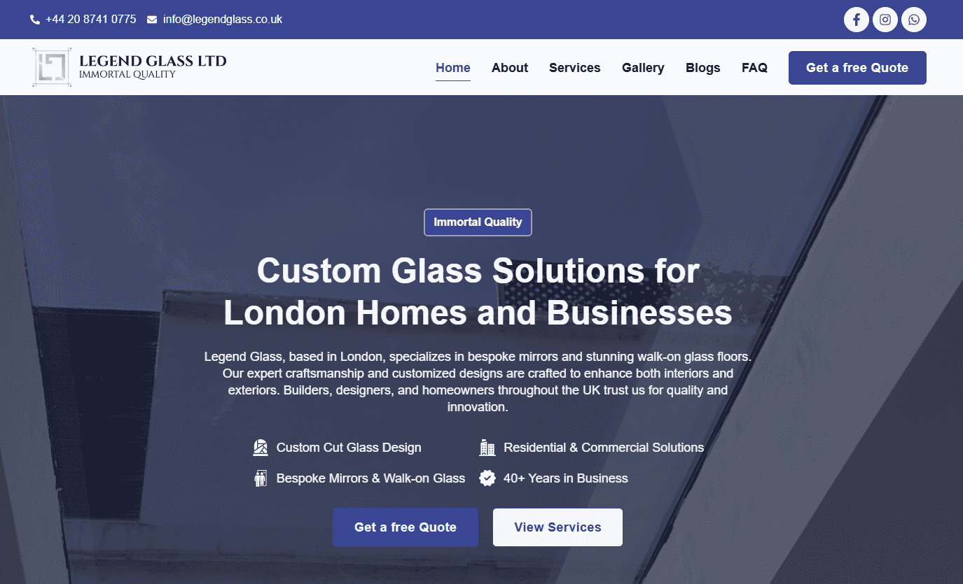 Contact Legend Glass Ltd - Your Local Glass Experts